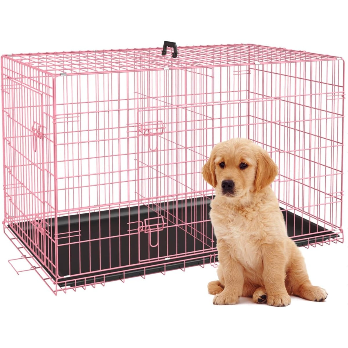 24 Inch Dog Crates for Large Dogs Folding Mental Wire Crates Dog ...