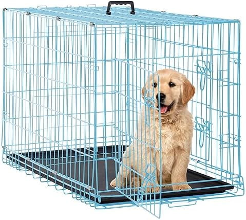 24 Inch Dog Crates for Small Dogs 20LB,Collapsible Dog Cage with ...