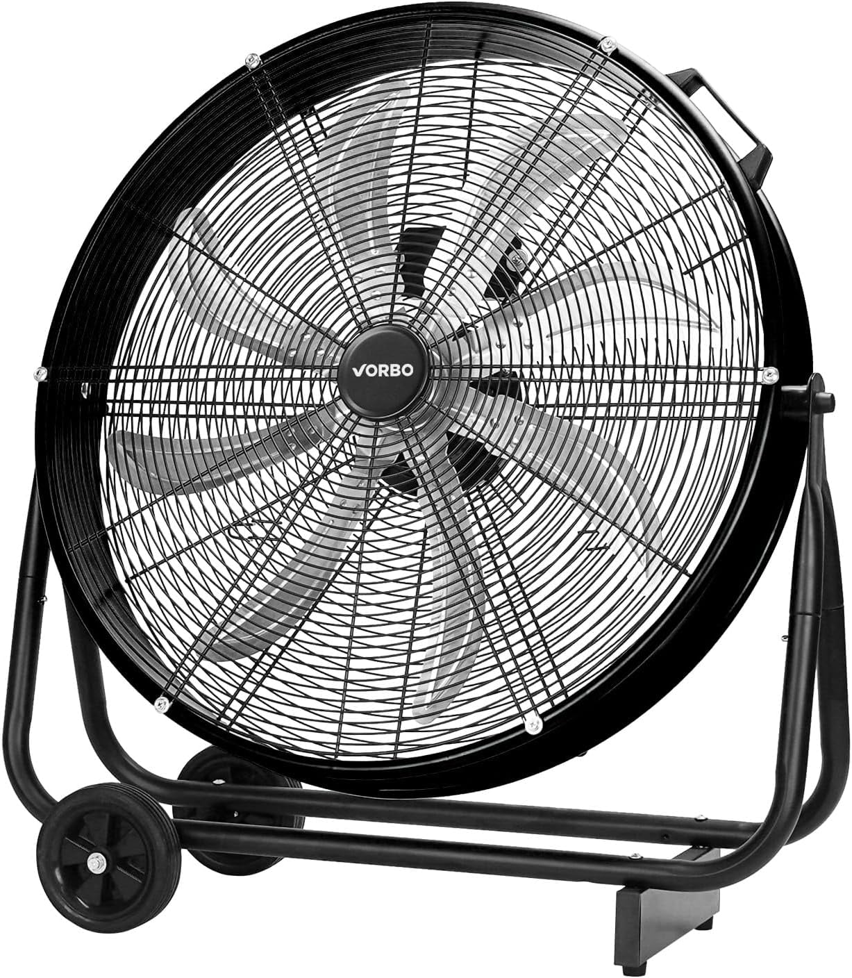 24 Inch Drum Fan, 9,500 CFM High Velocity 3-Speed Heavy Duty Metal Air ...