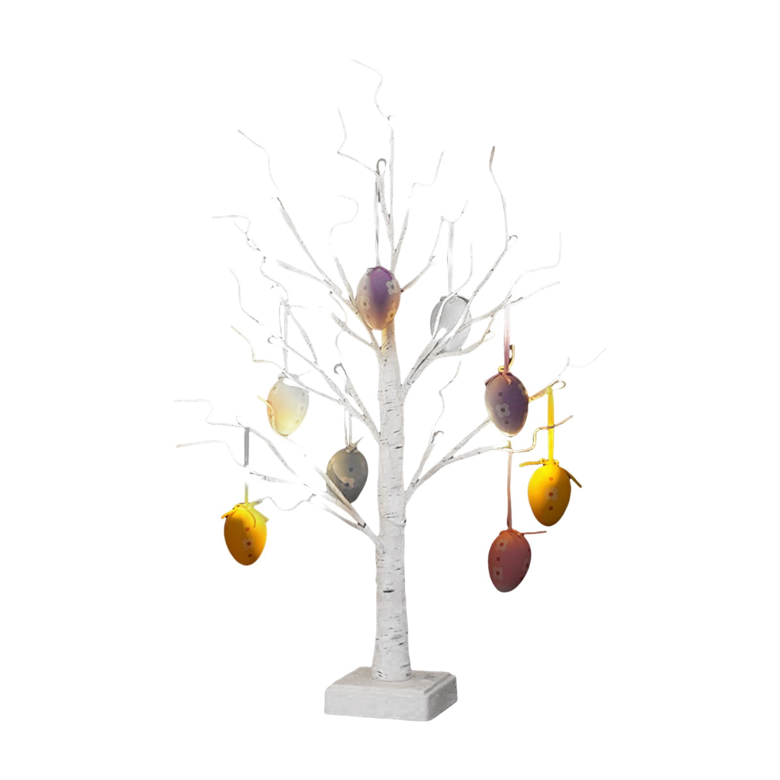 24 Inch Easter Egg Tree Lights with Hanging Ornaments Indoor Decoration ...