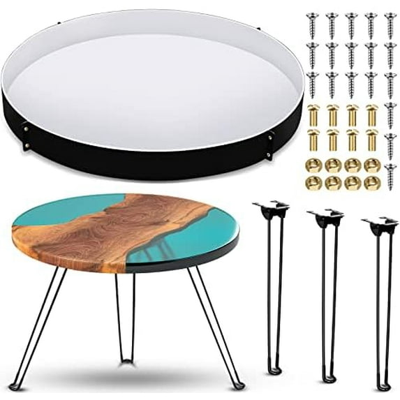 24 Inch Extra Large Resin Table Molds Round Epoxy Resin Molds Set with ...