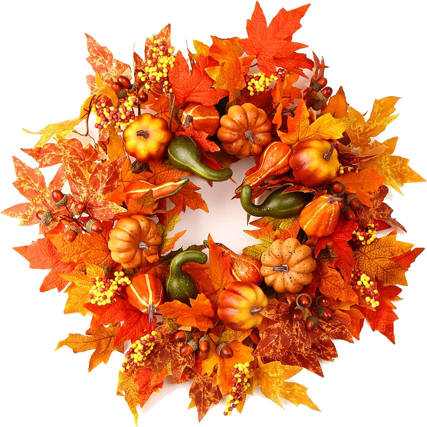 24 Inch Fall Wreaths for Front Door, Fall Decorations for Home,Fall ...
