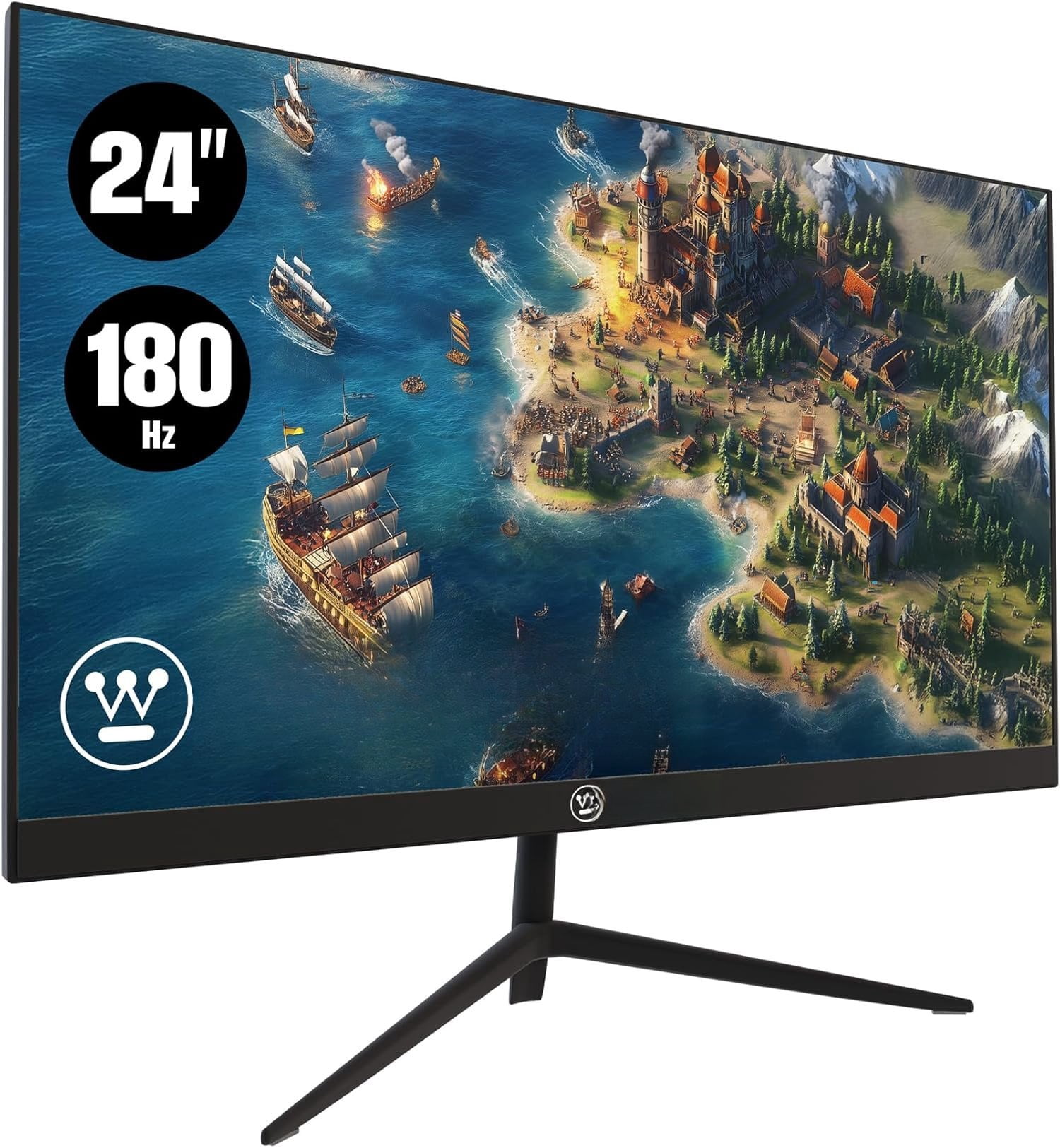 24 Inch Flat Gaming , 180Hz, 1ms, FreeSync Support, Low Motion Blur ...
