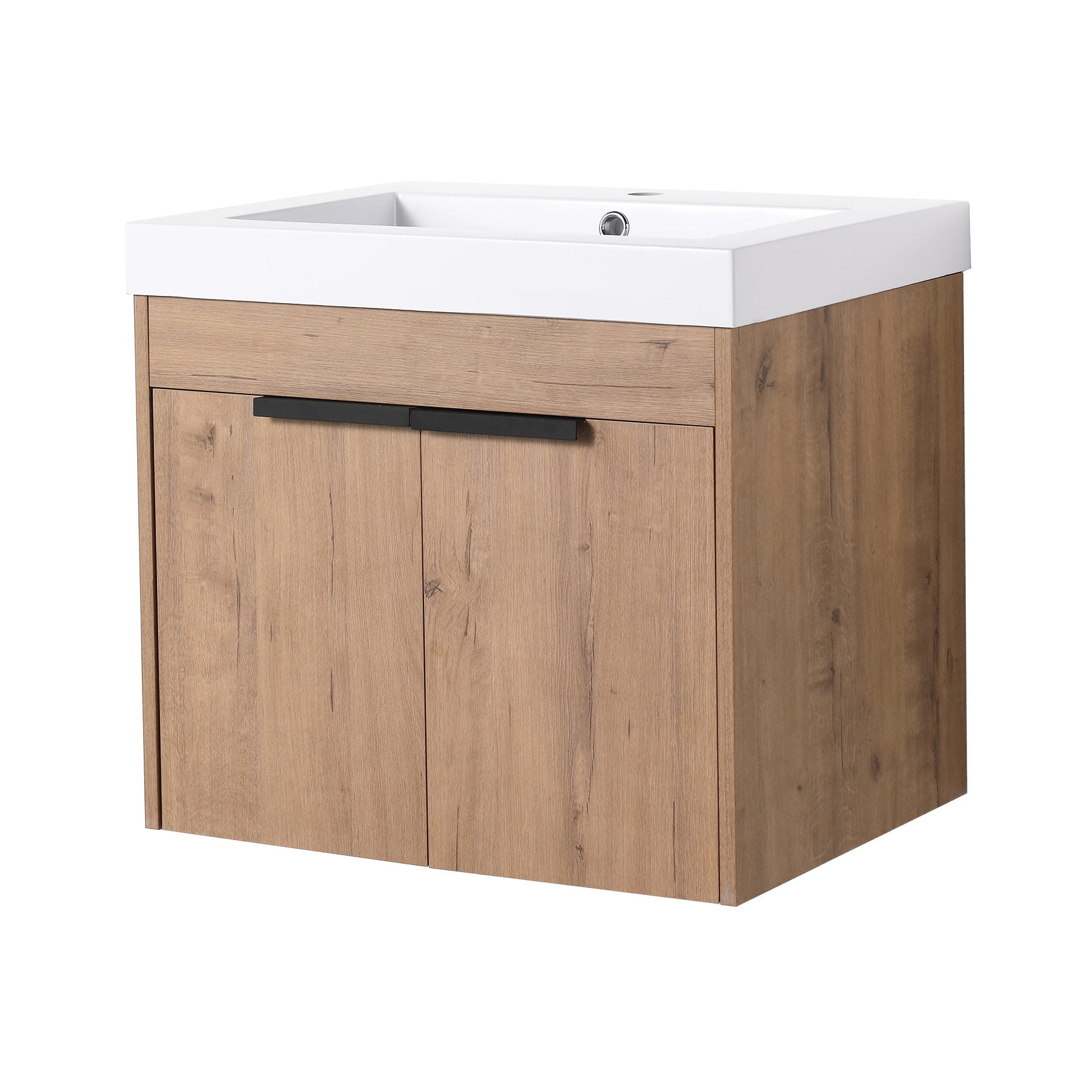 24 Inch Floating Bathroom Vanity | Integral Cabinet and Basin for ...