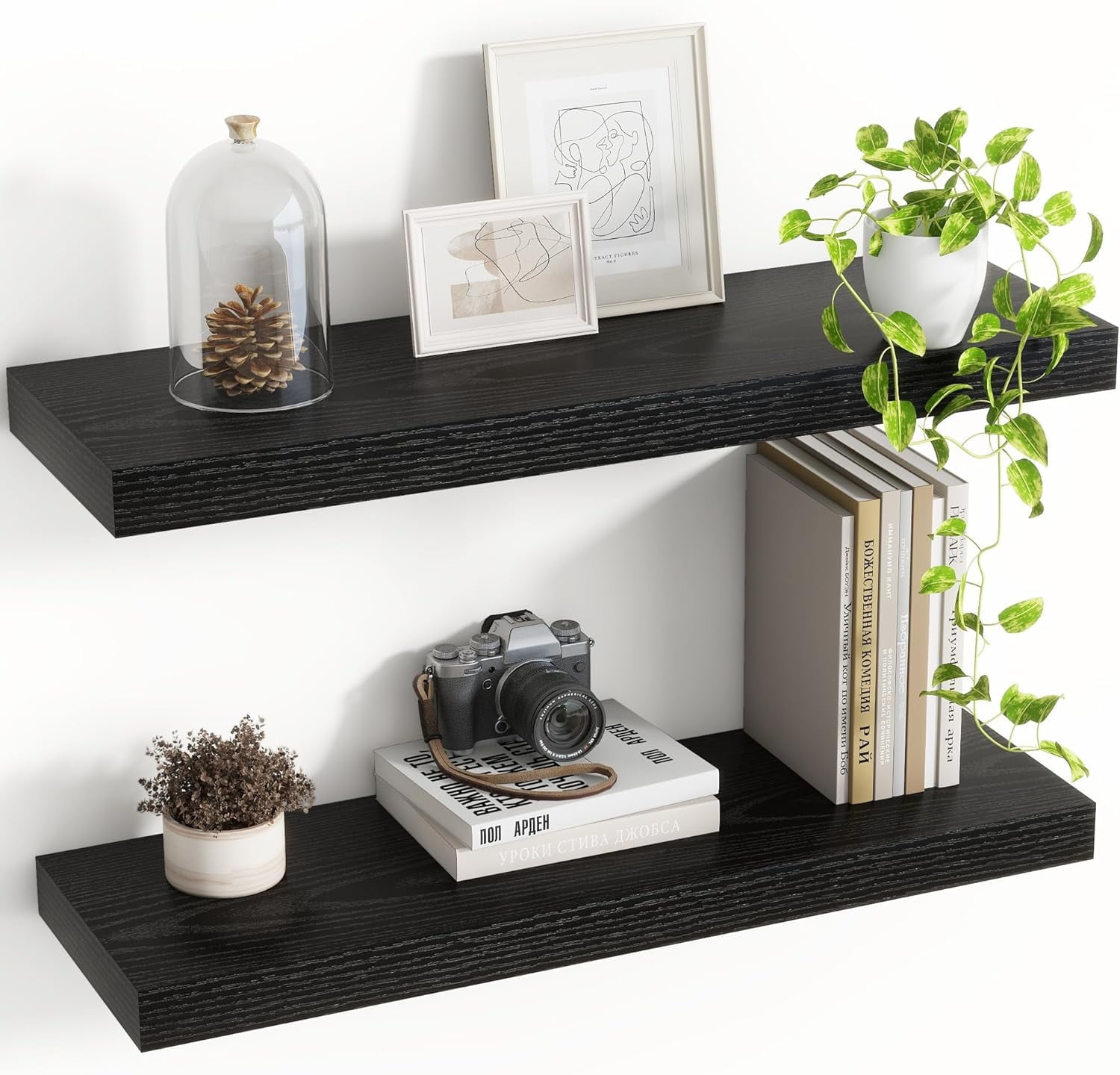 24 Inch Floating Shelves, 8 Inch Deep Floating Shelves for Wall ...