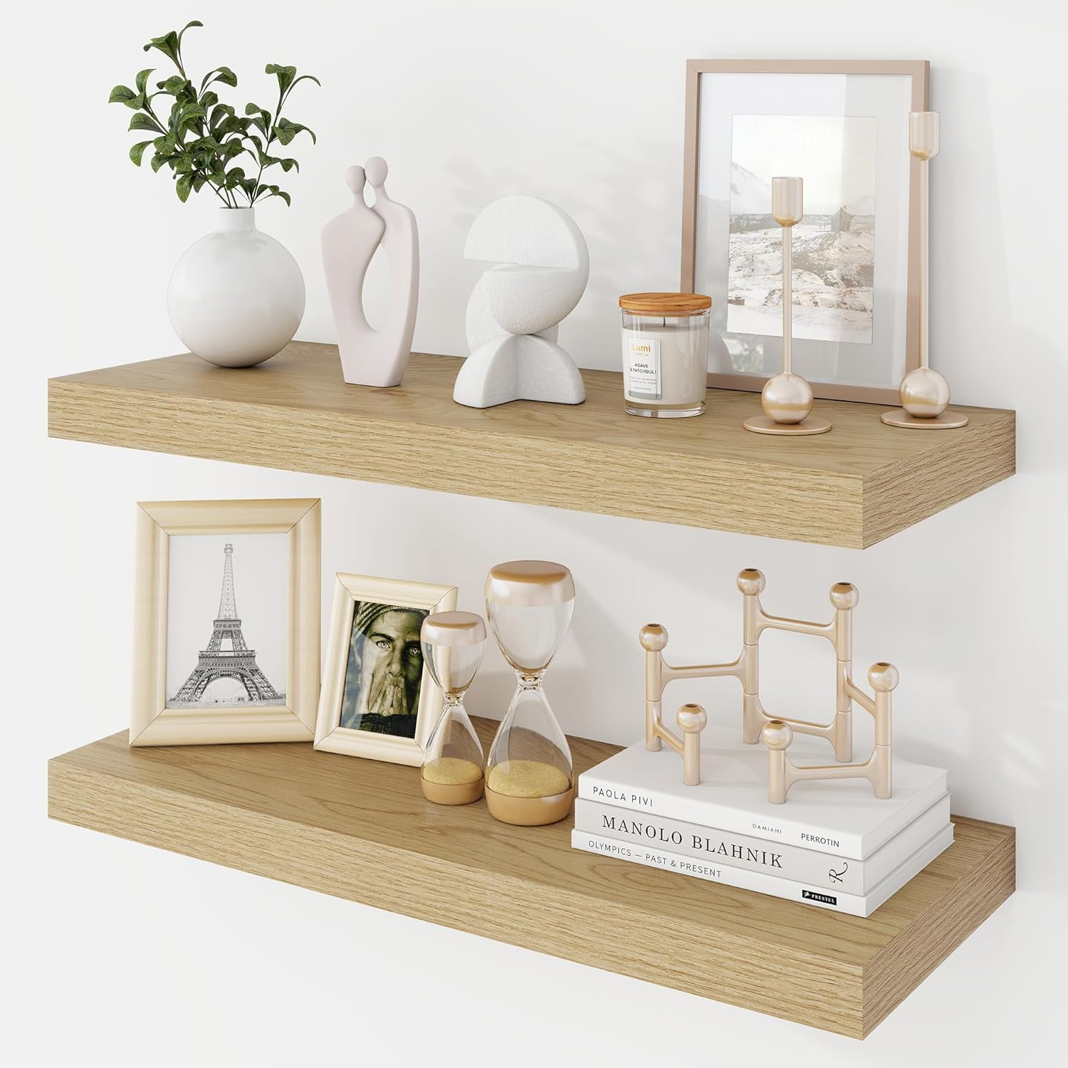 24 Inch Floating Shelves, 9.3" Deep Floating Shelf Wall Mounted, 24 ...