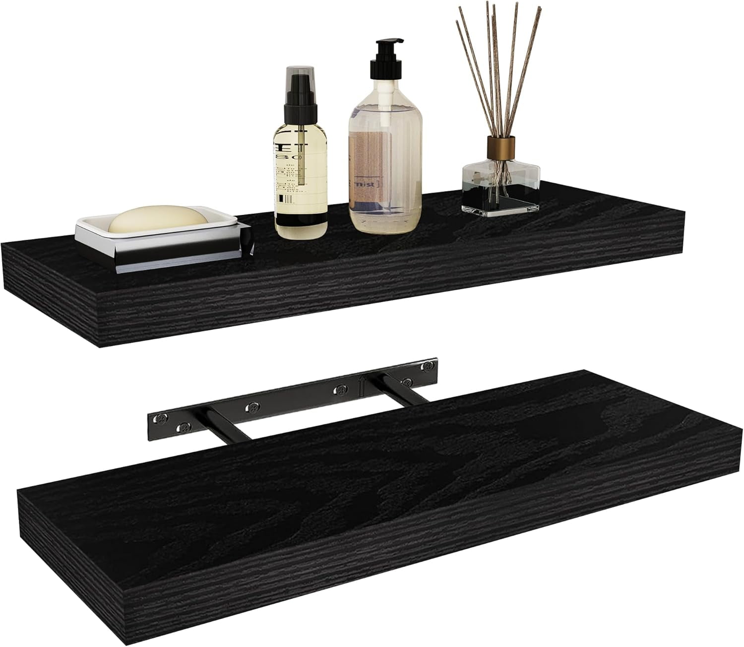 24 Inch Floating Shelves | Extra Deep & Thick Heavy-Duty Wall Storage ...