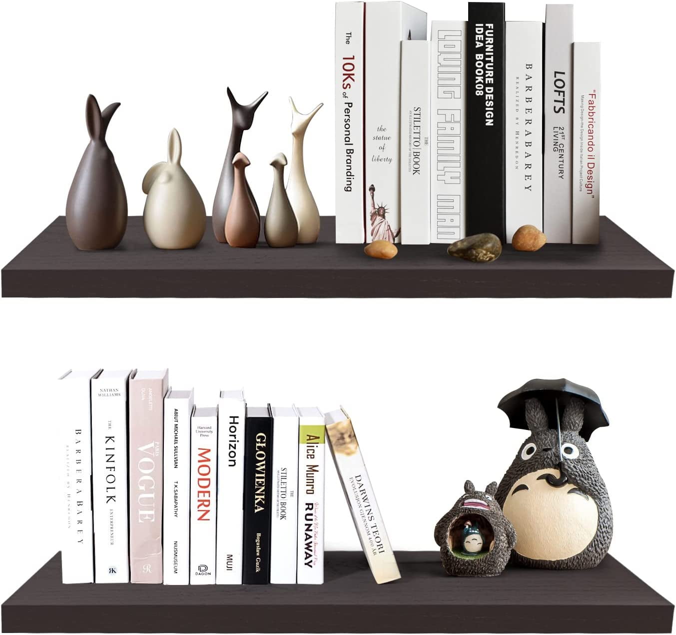 24 Inch Floating Wall Shelves for Bedroom Bathroom Wall Mounted Solid ...