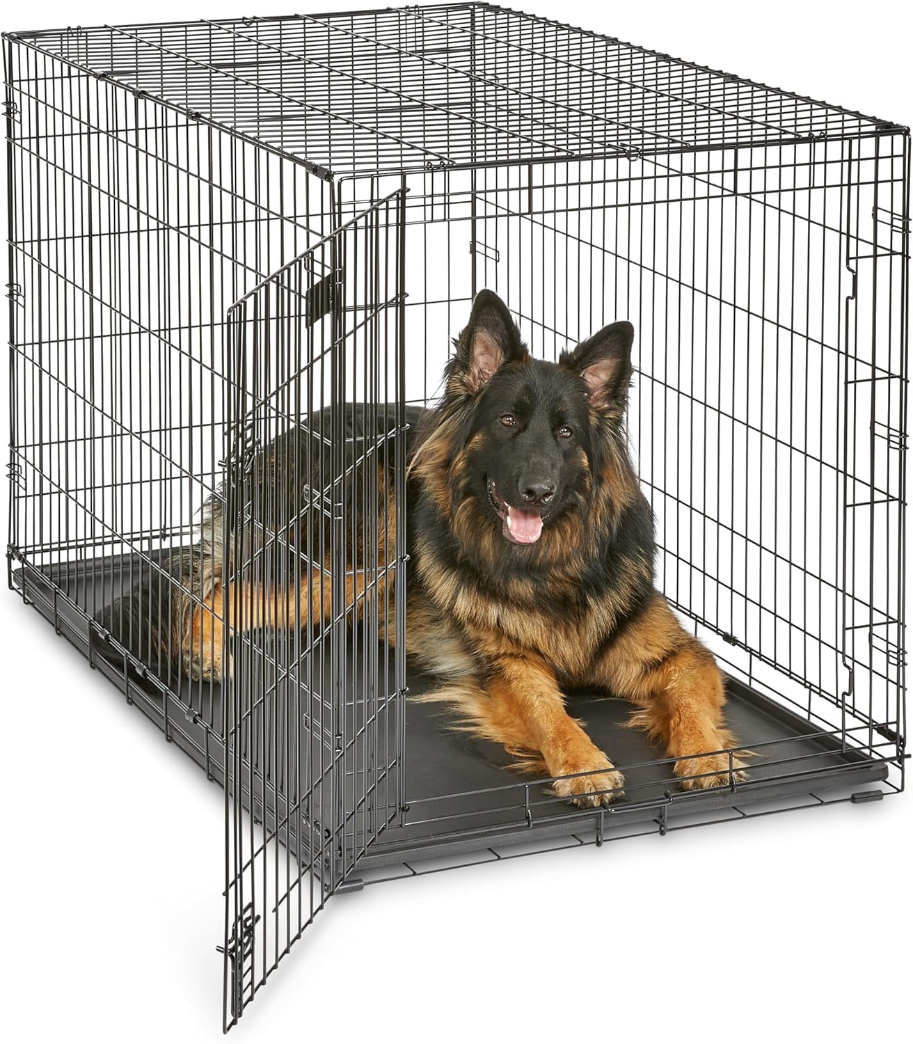 ：24 Inch Folding Dog Crate, Single Door Kennel for Small Dogs (12-20 ...