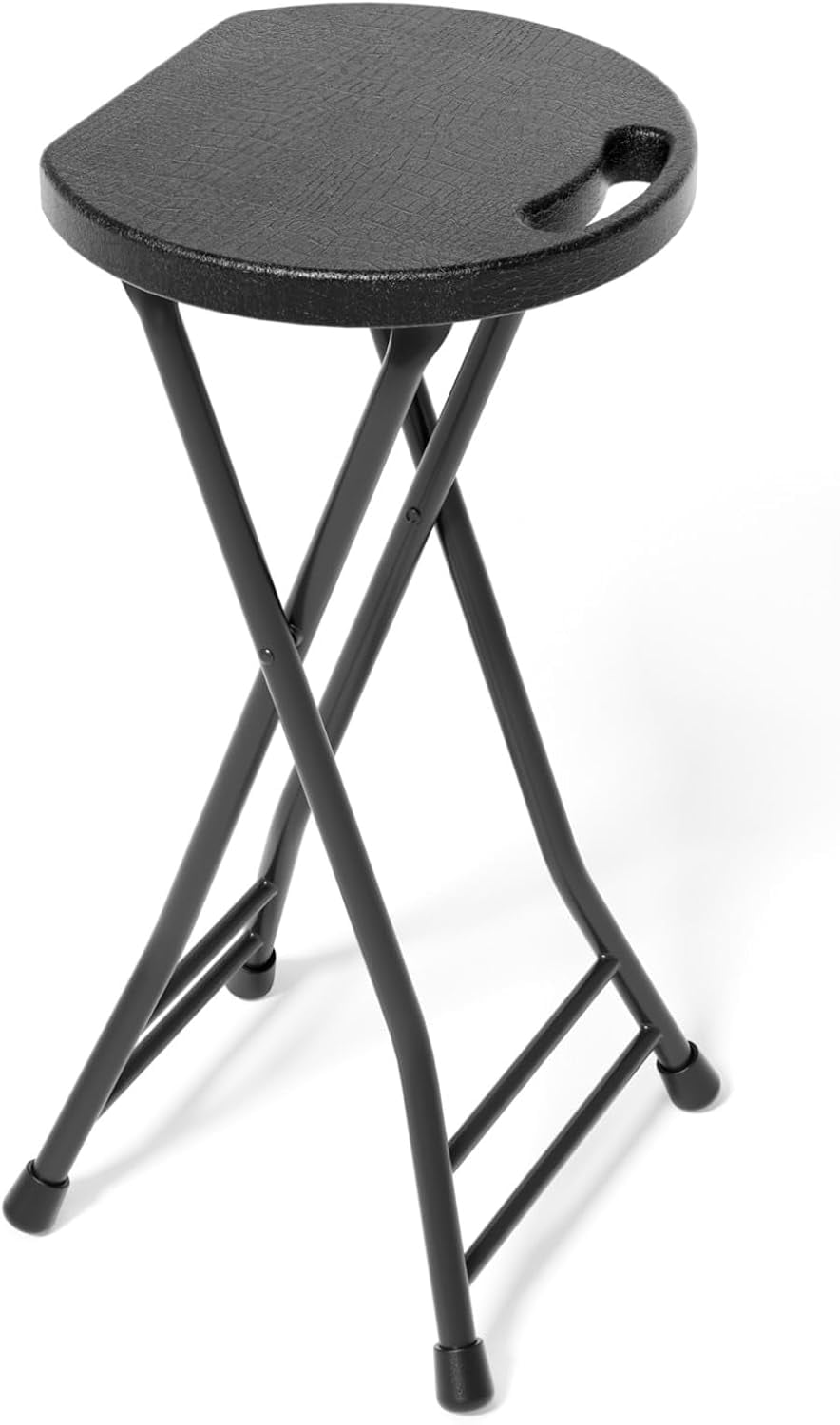 24 Inch Folding Stool with Handle - 500LBS Capacity Portable Foldable ...