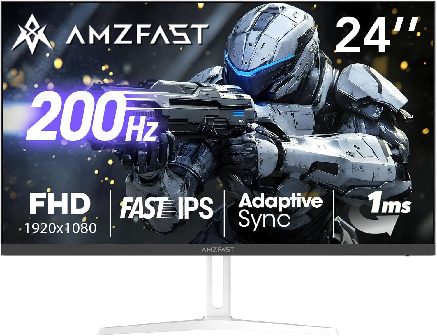24 Inch Gaming Monitor 200Hz FHD 1080p Fast IPS Computer Monitor, 110% ...