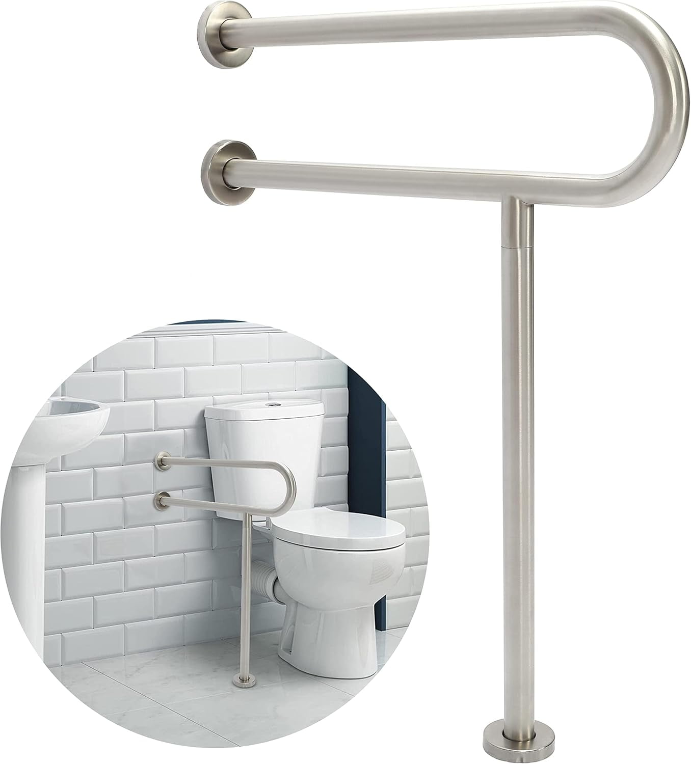 24 Inch Handicap Grab Bars Rails 304 Stainless Steel Toilet Handrail ...