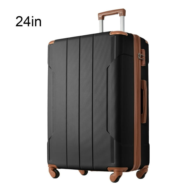24-Inch Hardshell Luggage with Secure Lock, Single Travel Suitcase with ...