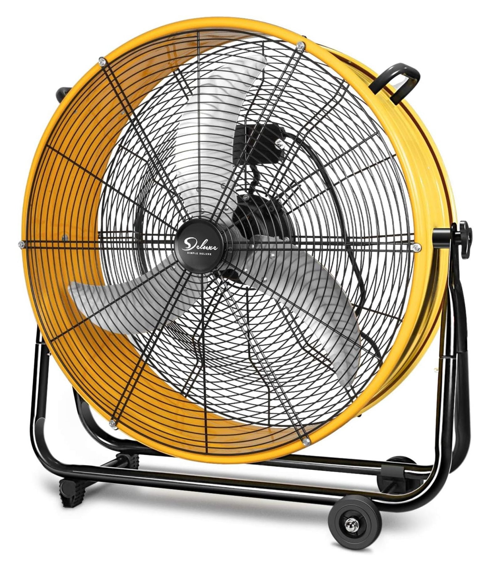 24 Inch Heavy Duty Metal Industrial Drum Fan, 3 Speed Floor Fan for ...