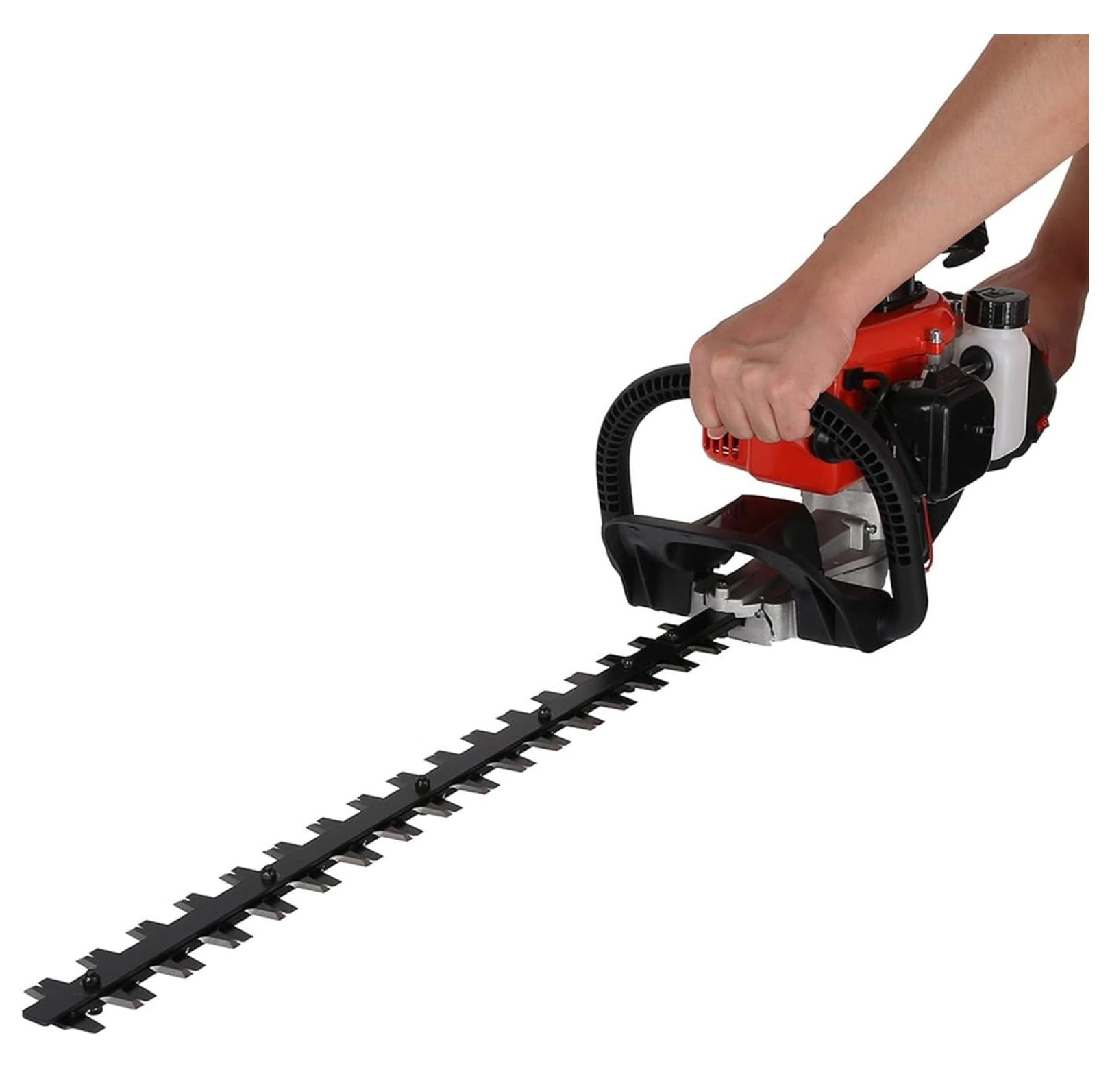 24 Inch Hedge Trimmer Gas,26CC 2 Cycle Cordless Bush Cutter with Double ...