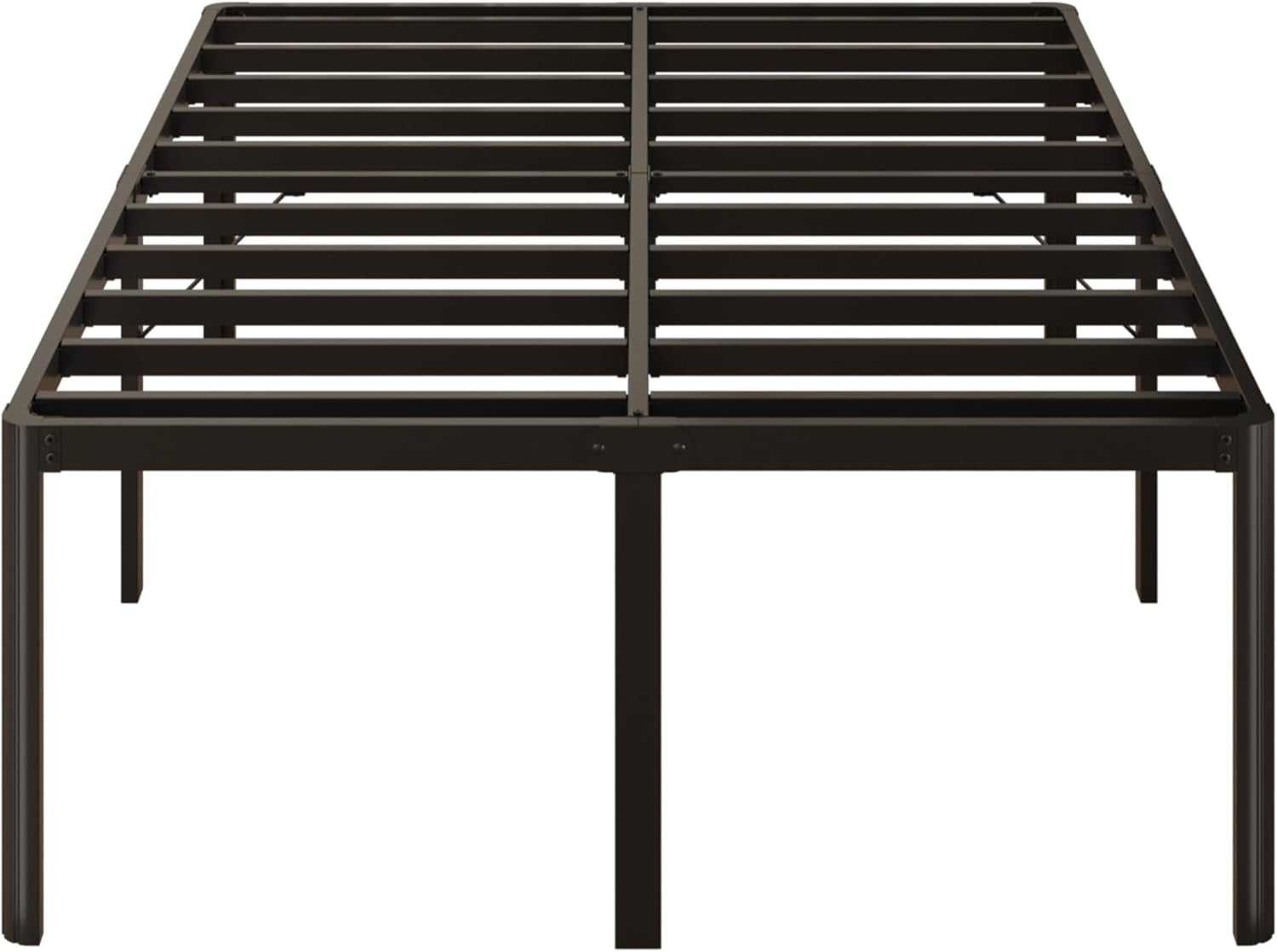 24 Inch High Full Bed Frame with Rounded Corner Legs, Heavy Duty Full ...