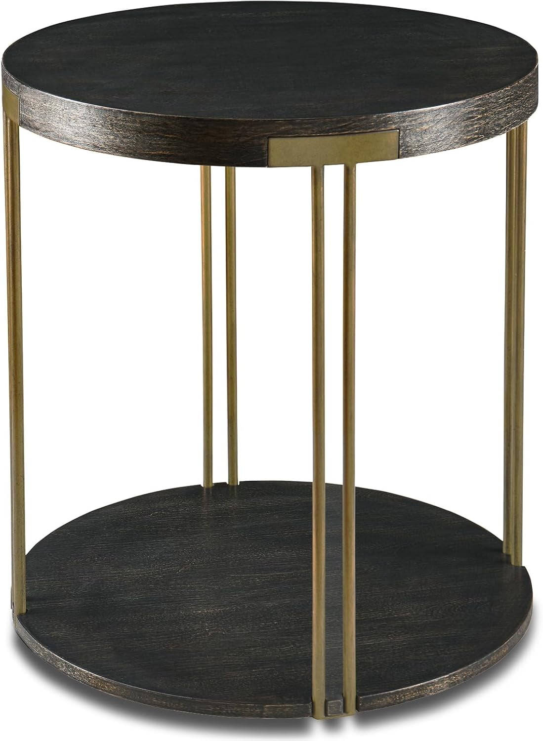 24 Inch High Round Side Table, Modern Industrial Circle Sofa End Table ...