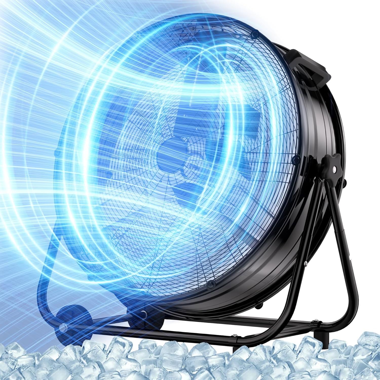 24 Inch High Velocity Heavy Duty Metal Drum Fan,8800 CFM Industrial ...