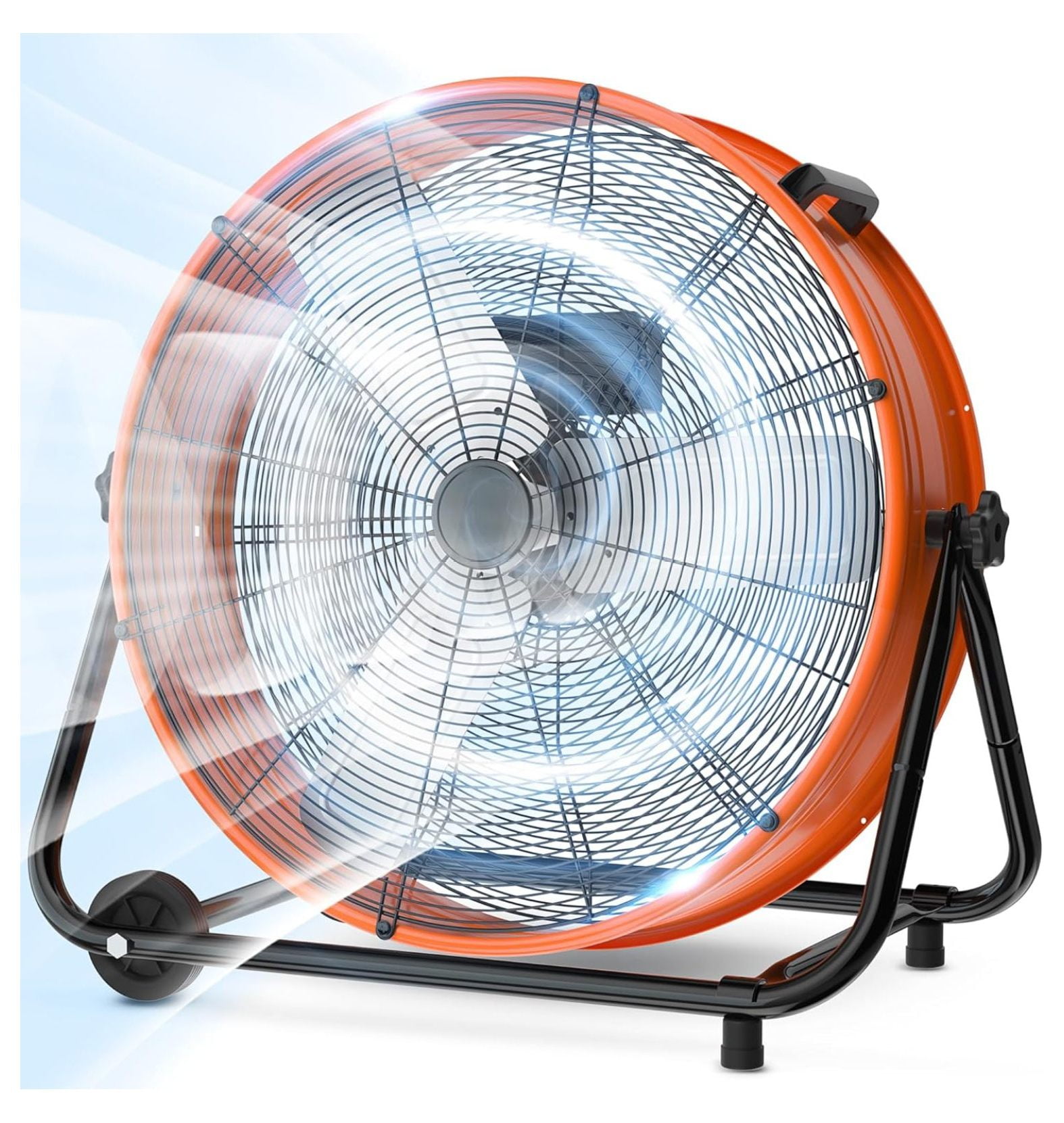 24 Inch Industrial Drum Fan High-Velocity Floor Fan 3 Speed, Heavy Duty ...