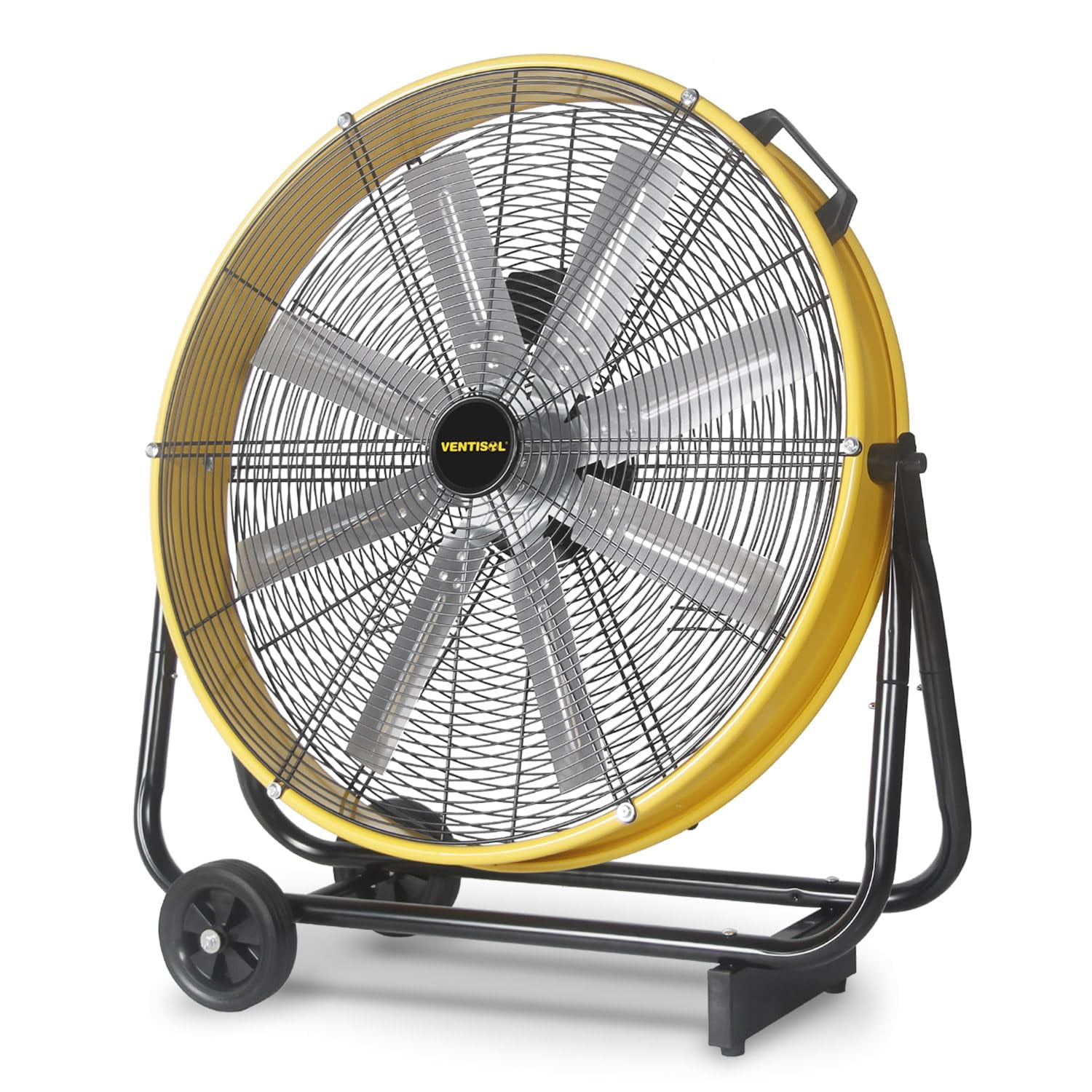 24 Inch Industrial Floor Fan, 3-Speed High Velocity Shop Fan with 8 ...