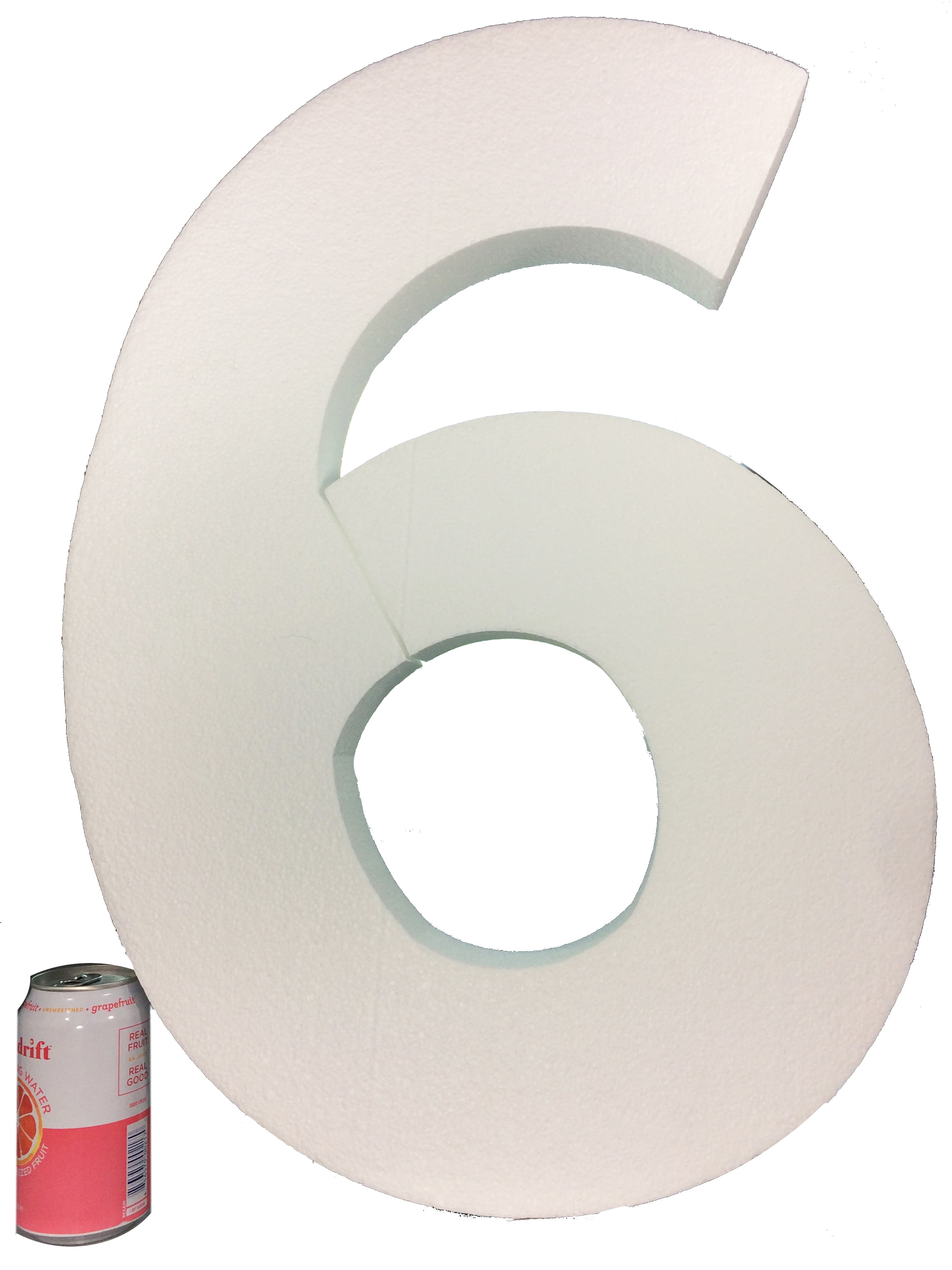 24" Inch Large Foam Numbers (Number - 6) - Walmart.com