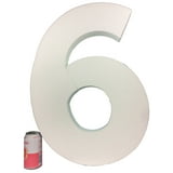 24" Inch Large Foam Numbers (Number - 6) - Walmart.com
