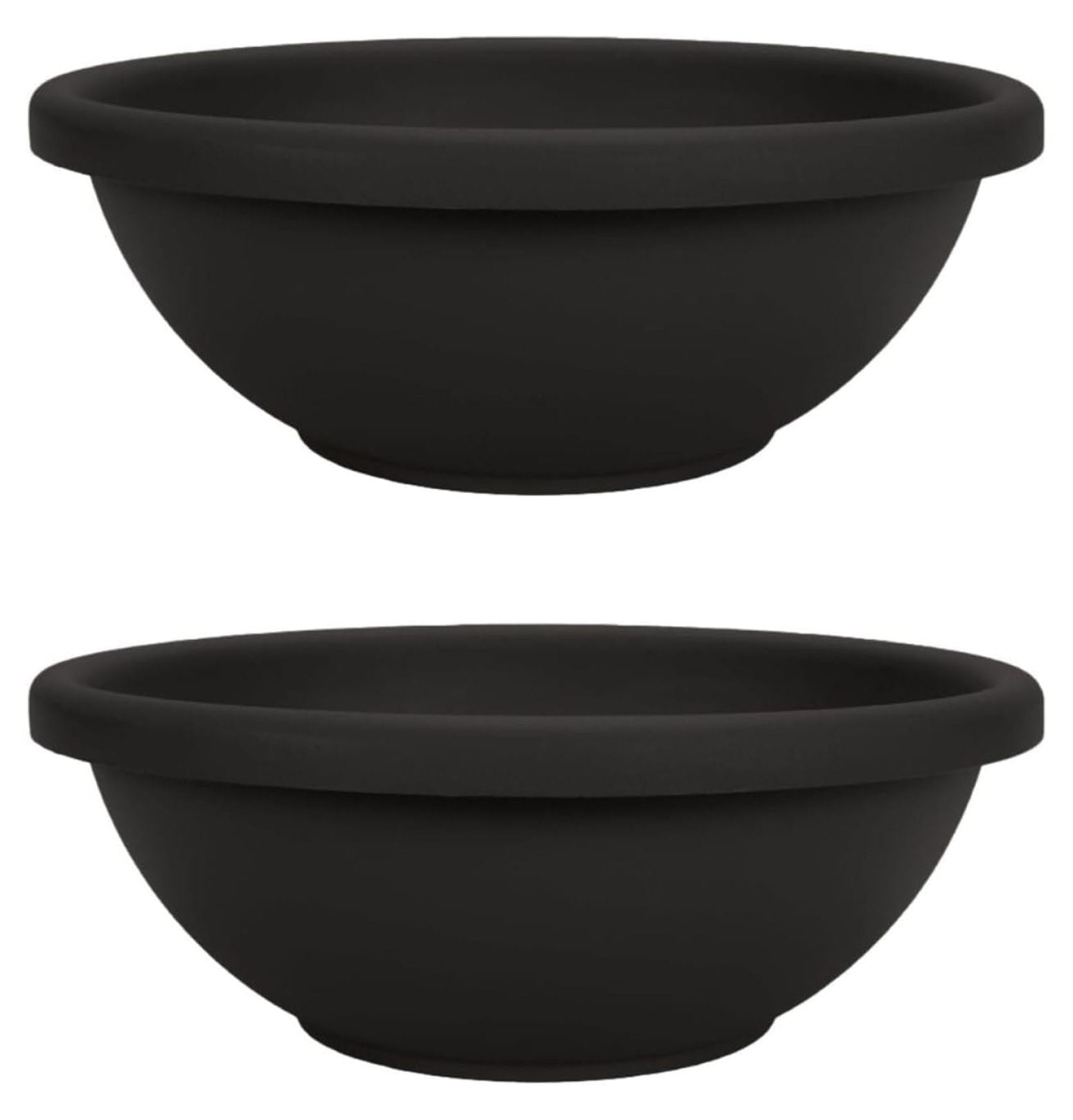 24 Inch Large Garden Bowl Planter - Shallow Plant Pot with Drainage ...