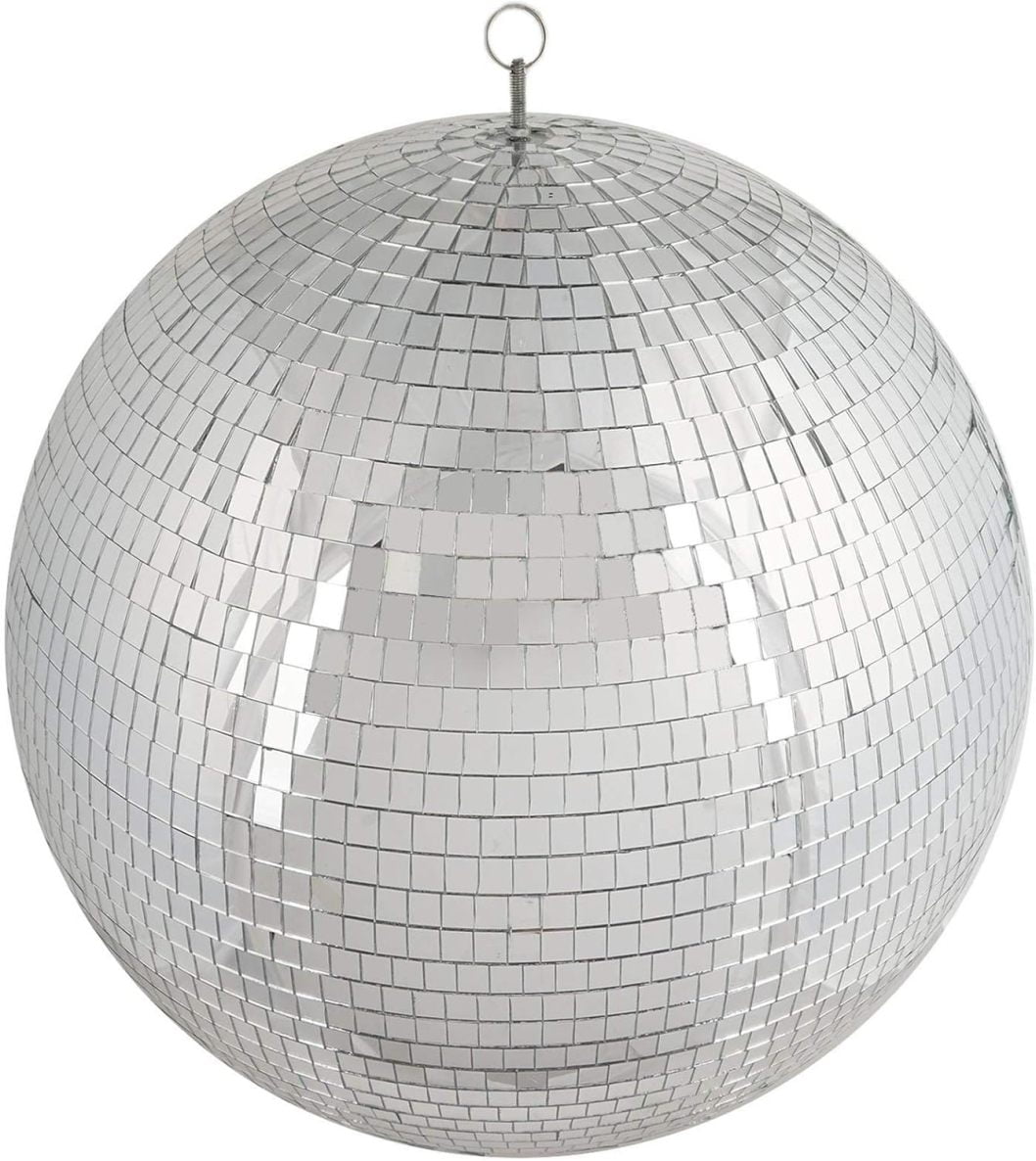 24 Inch Large Silver Glass Hanging Party Disco Mirror Ball | 24 ...
