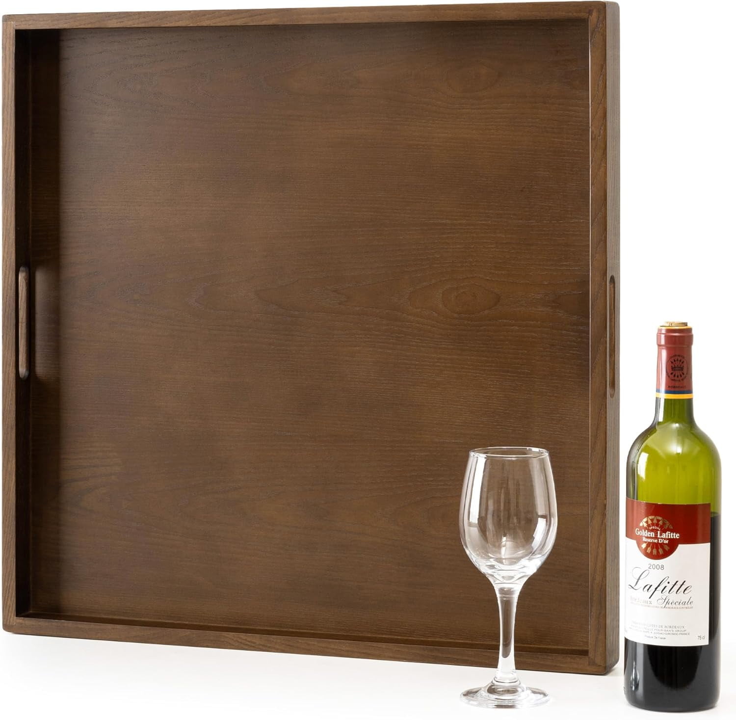 24 Inch Large Square Wooden Ottoman Tray for Living Room|Extra Large ...