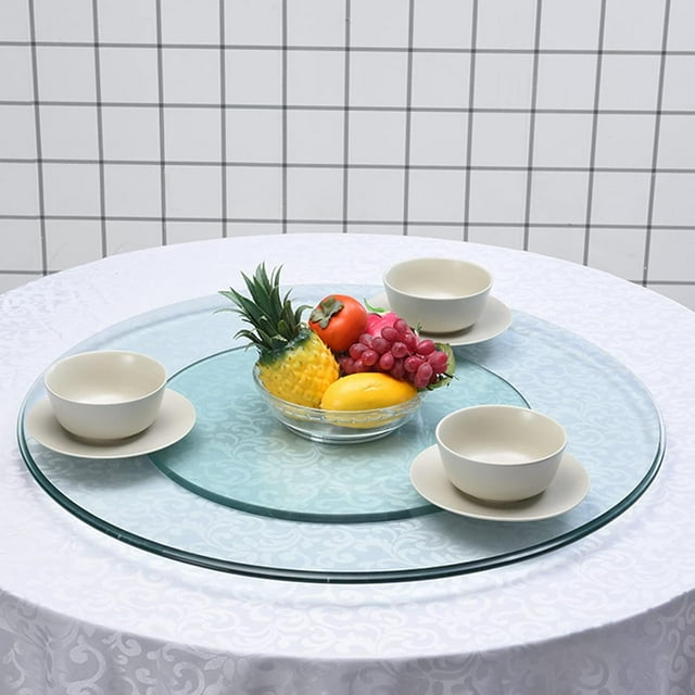 24 Inch Lazy Susan Turntable, Turntable for Dining Room Table, Glass ...