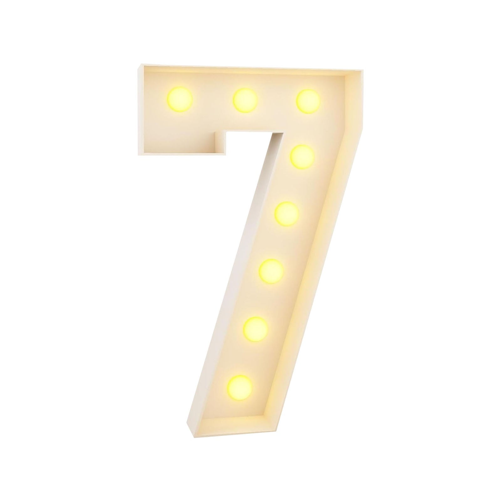 24 Inch Light Up Marquee Number 0-9, White Frame Plug-in KT Board With ...