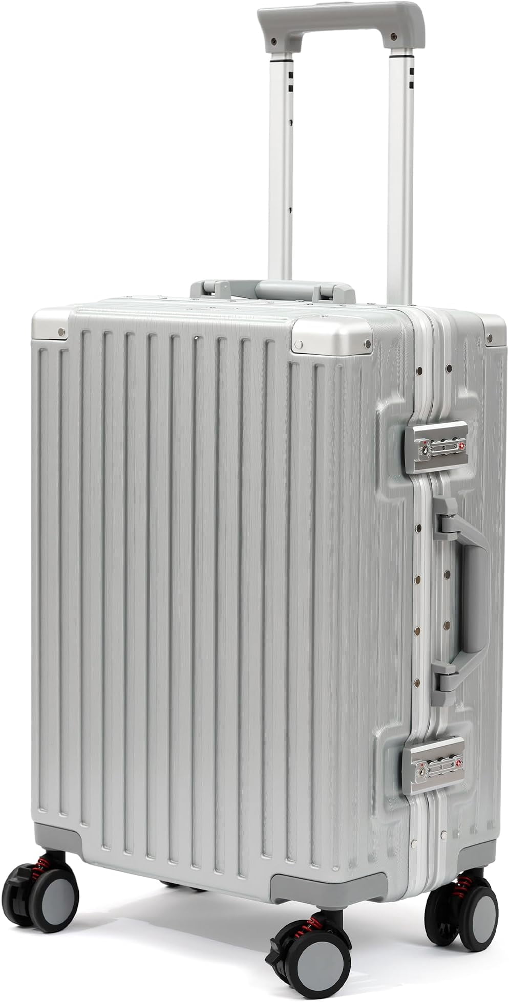 24 Inch Luggage With Spinner Wheels, Frame Zipperless Suitcase, PC ...