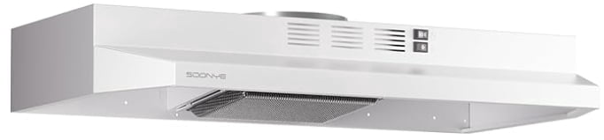 24 Inch Matte Black Slim Range Hood,300CFM 2-Speed Rocker,Ducted Only,2 ...