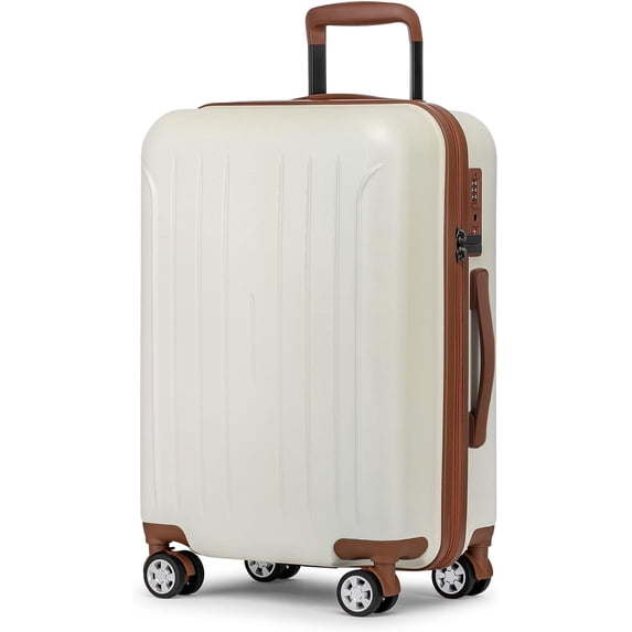 24-Inch Medium Luggage with Dual 360? Spinner Wheels Hardshell Checked ...