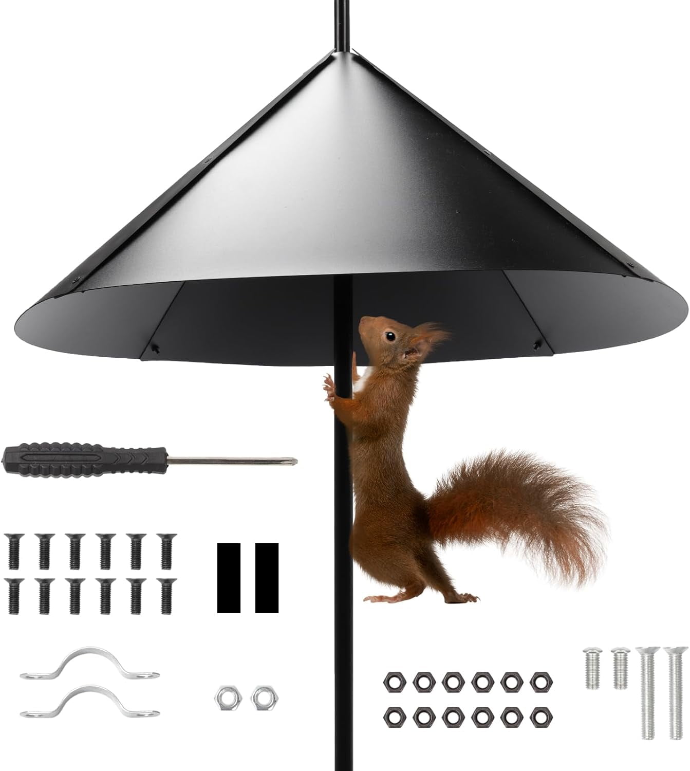 24 Inch Metal Squirrel Baffle, Metal Squirrel Baffle for Bird Feeder ...
