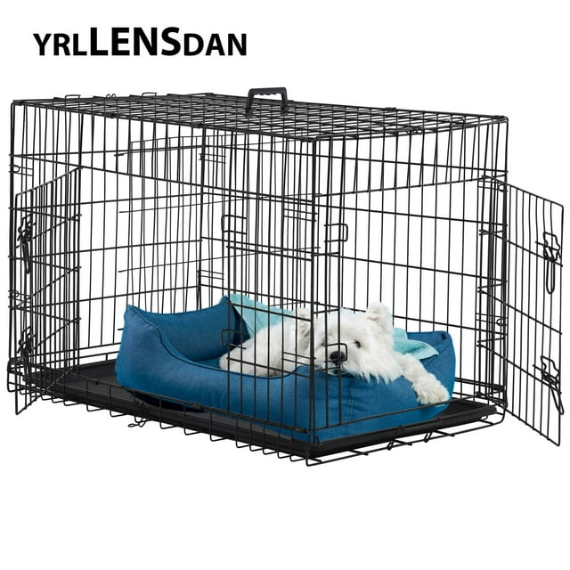 YRLLENSDAN 24 inch Dog Crates for Small Dogs Puppy Crate Collapsible ...