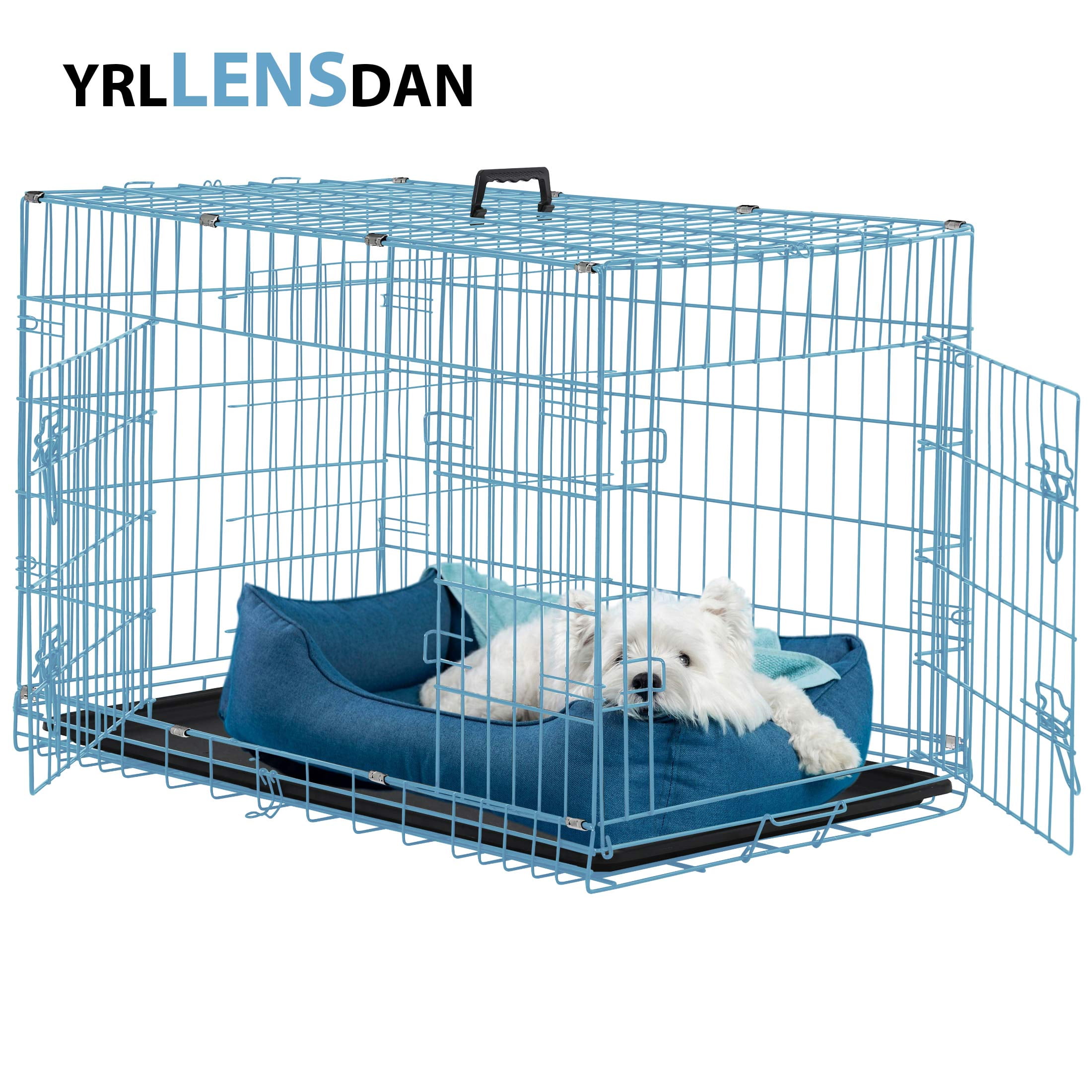 YRLLENSDAN 24 inch Dog Crates for Small Dogs Puppy Crate Collapsible ...