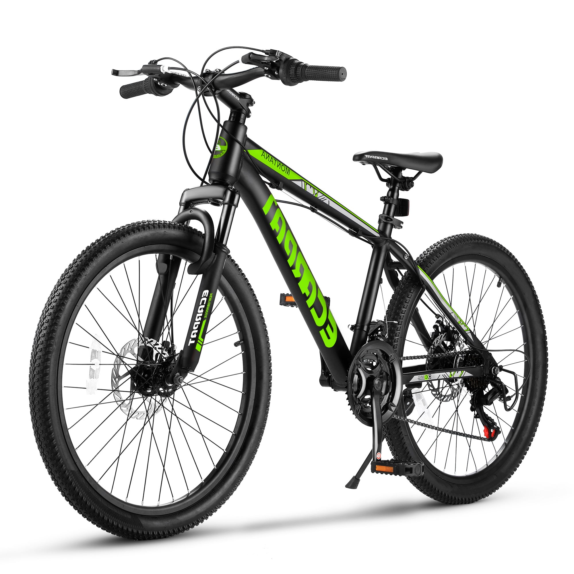 24 Inch Mountain Bike, Aluminium Frame 21-Speed Trail Commuter City ...