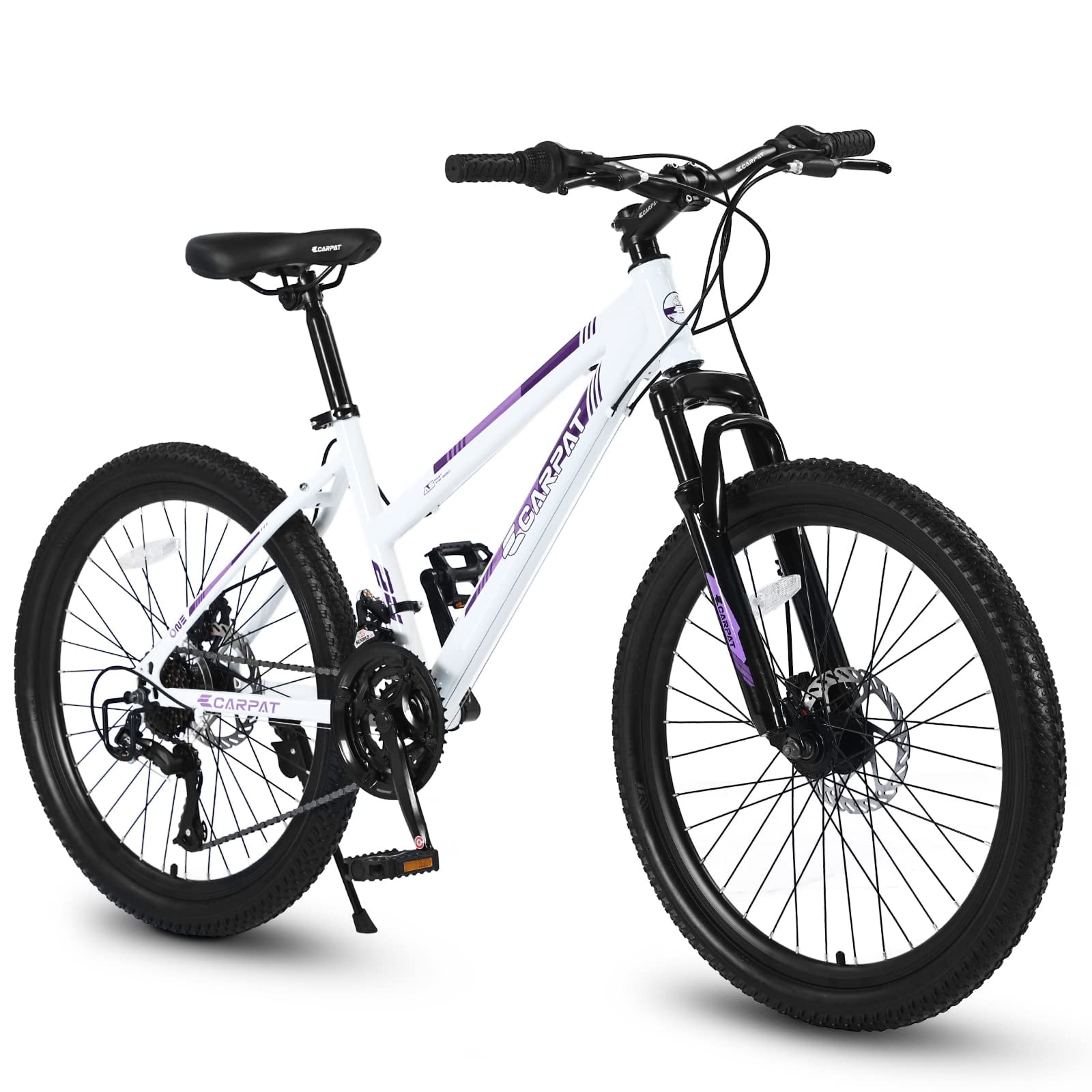 24 Inch Mountain Bike, Shimano 21 Speed Drive, Dual Dual Dis Brake Front Suspension MTB For Boy ...