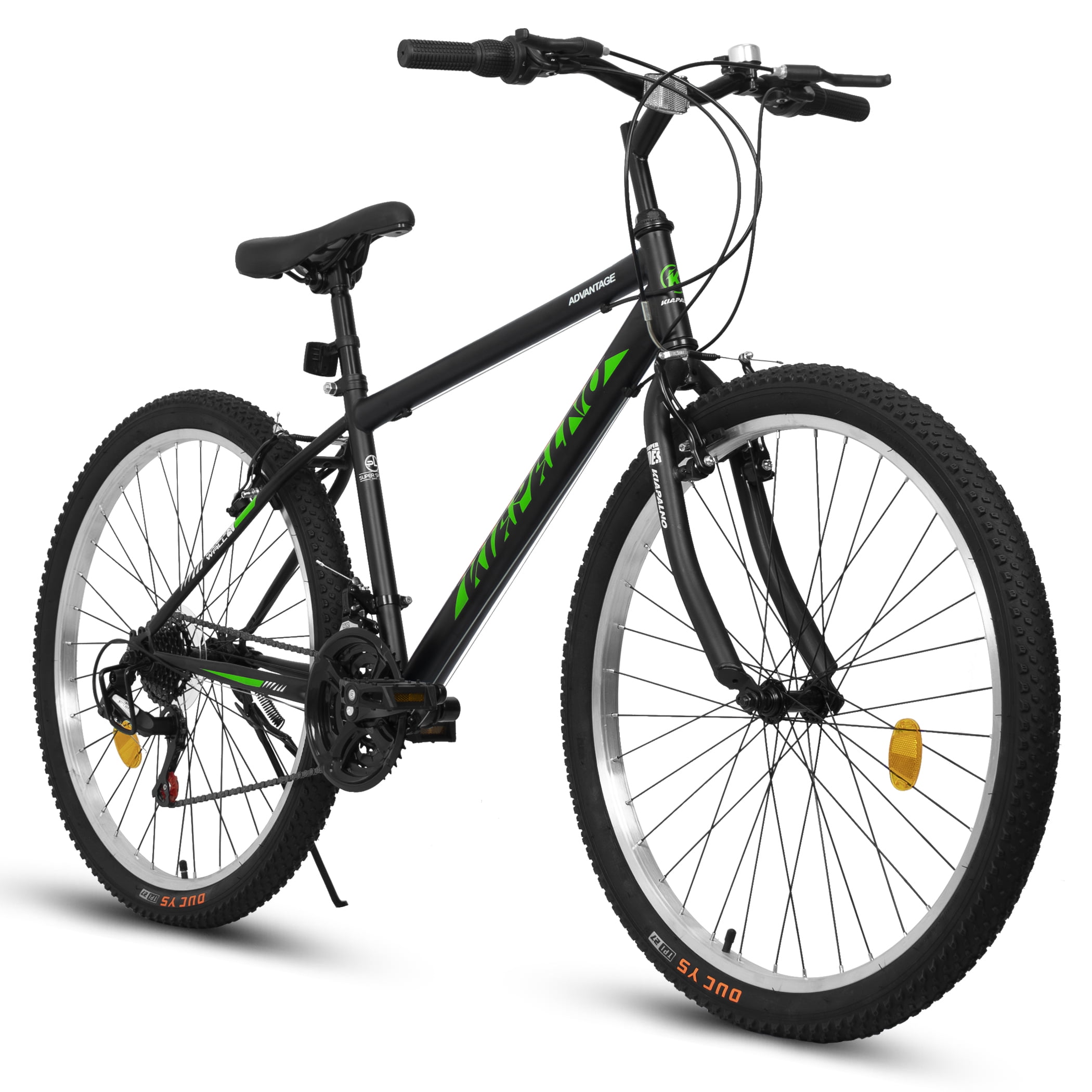 【LuckyNote】24 Inch Mountain Bike for Teens & Adults - Carbon Steel Frame, 21-Speed Gearing with ...