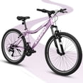 24-Inch Mountain Bike with 22-Speed Twist Shifter, Front Suspension & V ...