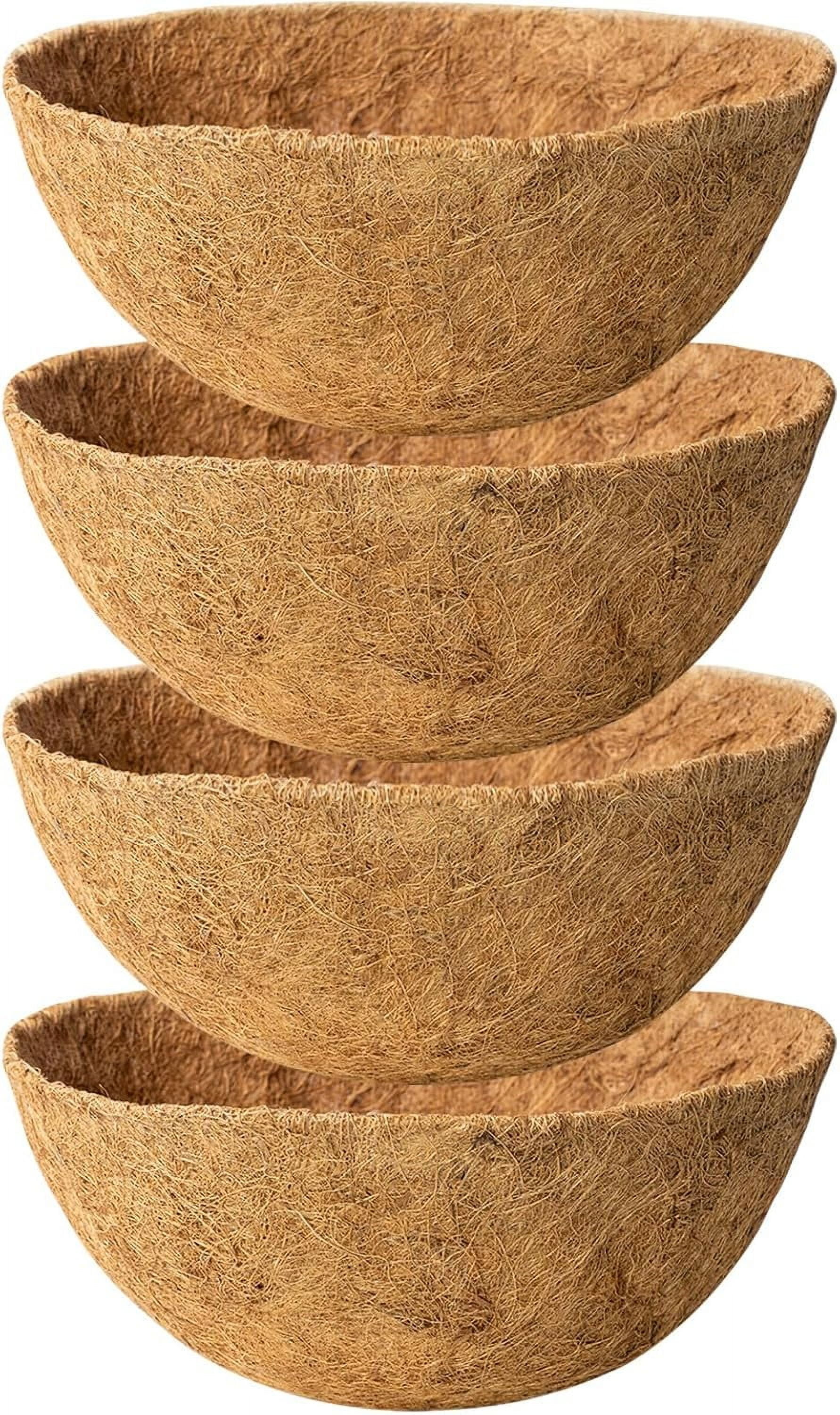 24 Inch Natural Coconut Fiber Liner for planters Round Coco Replacement ...