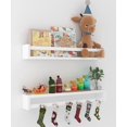 24 Inch Nursery Floating Shelves, Solid Wood Nursery Book Shelves for ...