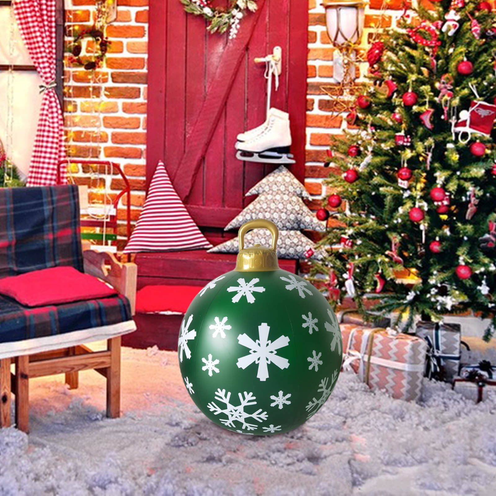 24 Inch PVC Outdoor Christmas Inflatable Ornaments,Inflatable Snowflake ...