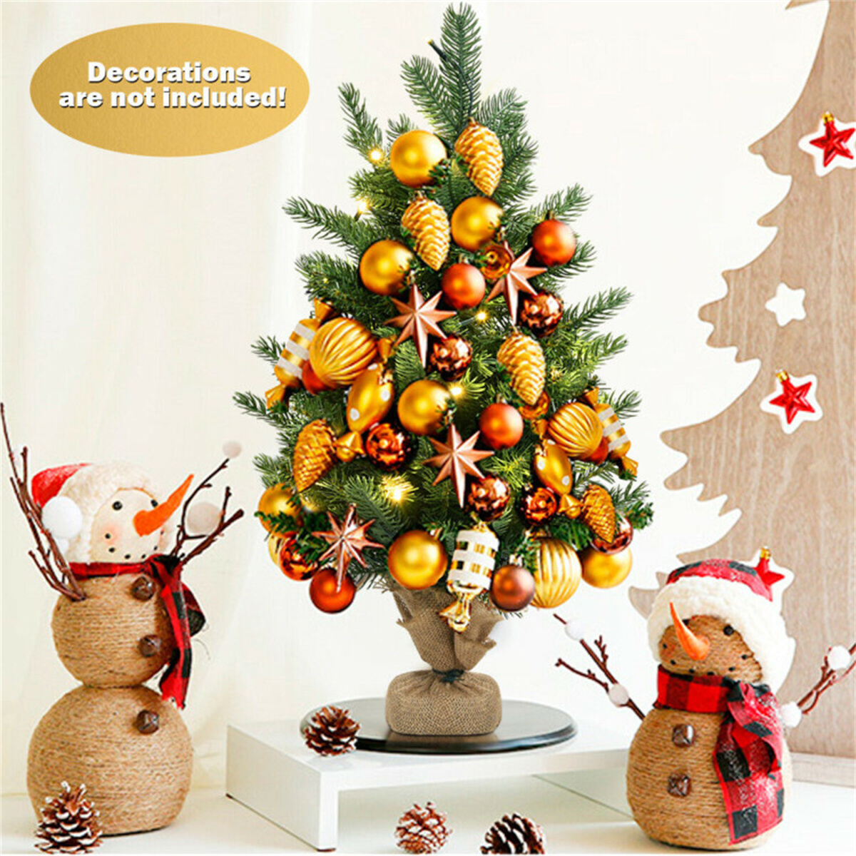 24 Inch Pre-Lit Christmas Tree with Colorful LED Lights, Perfect for ...
