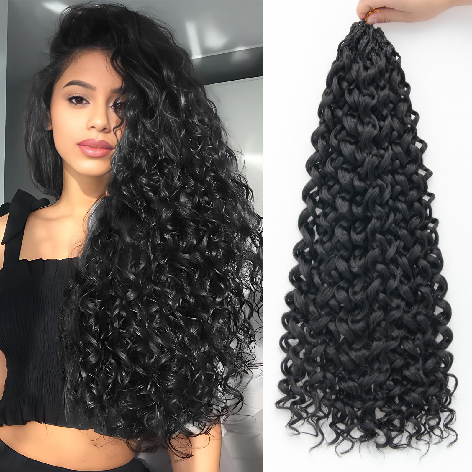 24 Inch Pre Looped Crochet Hair for Black Women Girls&Kids-8 Packs Gogo ...