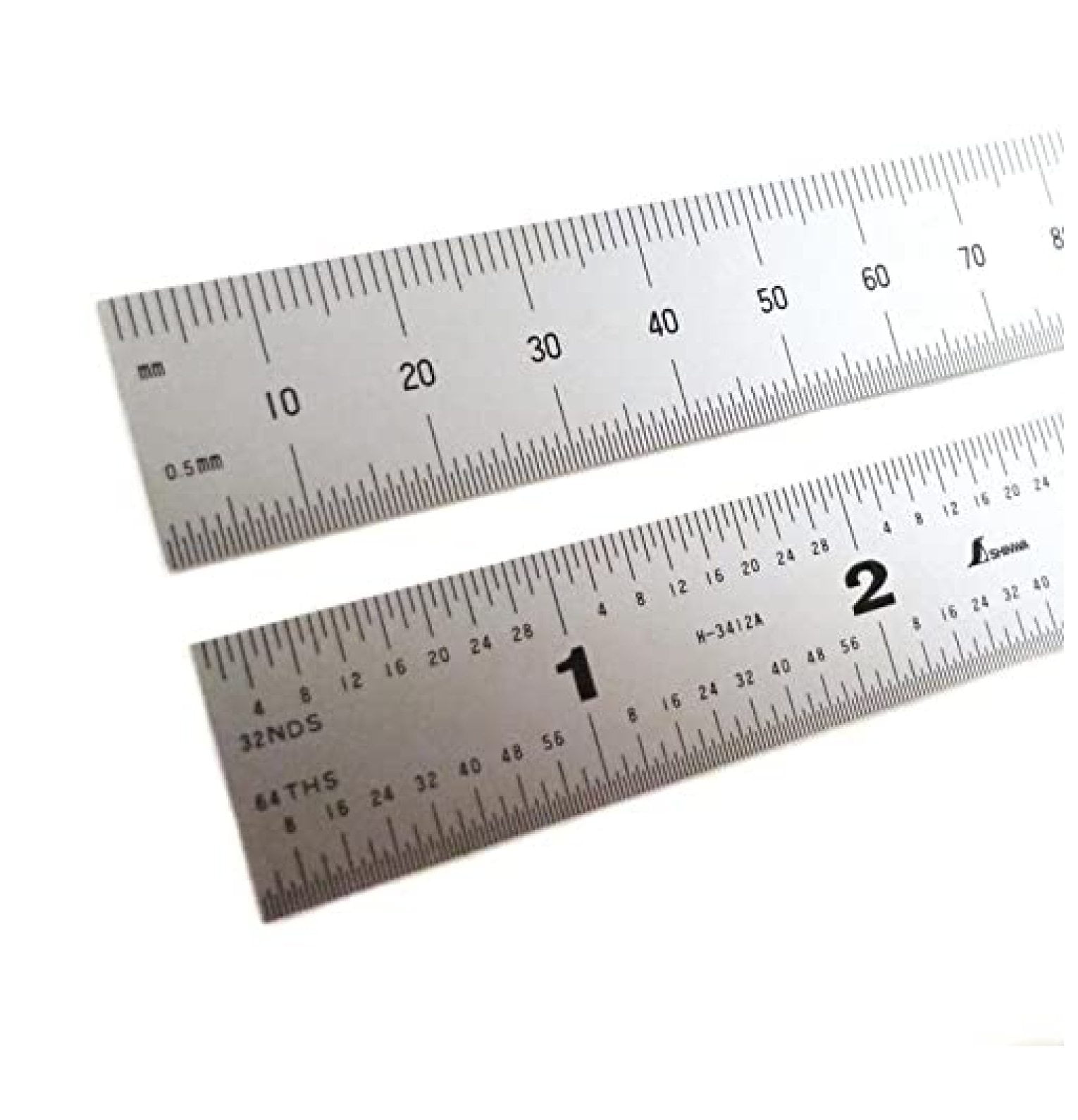 24 Inch Rigid Stainless Steel Machinist Ruler English/Metric ...