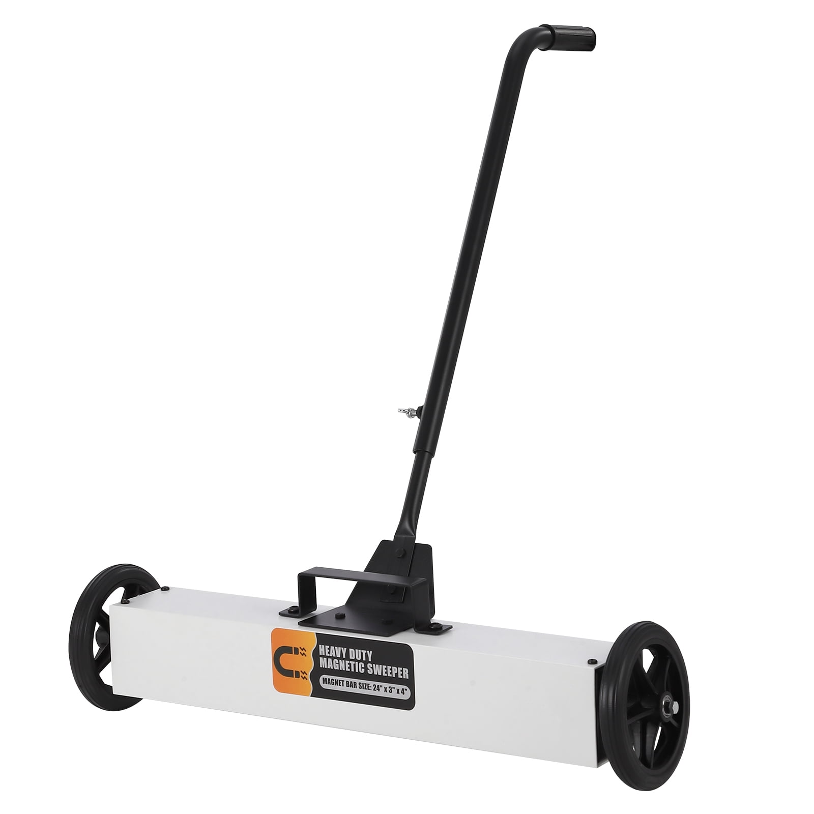 24 Inch Rolling Magnetic Pick-Up Sweeper, 33-LBS Capacity, with Release ...
