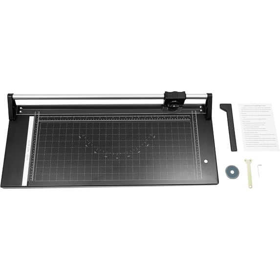 24 Inch Rotary Paper Trimmer with Angle Scale 0-60°, Manganese Steel ...