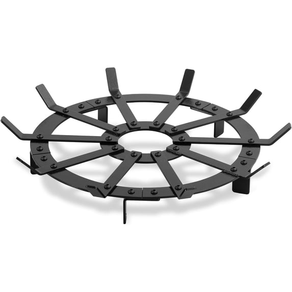 24 Inch Round Fire Pit Grate with 5 Support Legs for Firepit, Heavy ...
